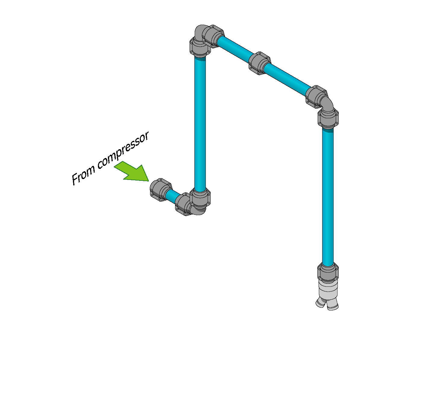 Item # GP1S, 1-Station 25 Millimeter (mm) Garage Pipe Kits On ...