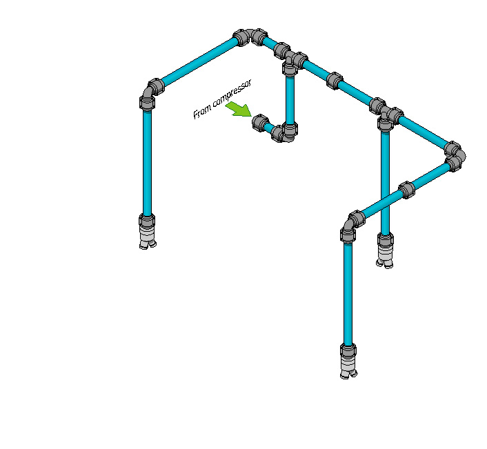 Item # GP3S, 3-Station Garage Pipe Kits On Compressed Air Systems, Inc.